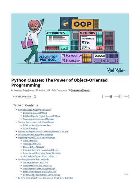 Python Classes Pdf