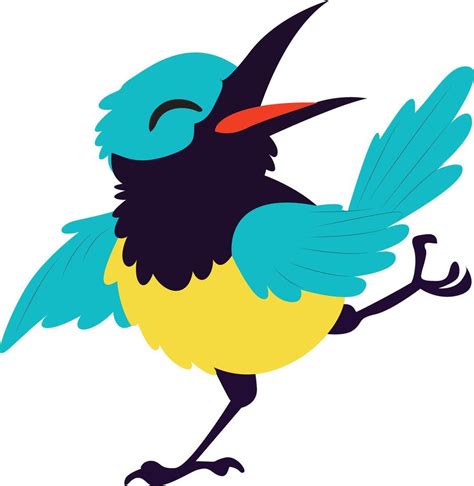 Cartoon Bird Singing Happy Dance 56228894 Vector Art At Vecteezy