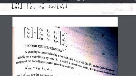 Rank Of Tensor First Second Zero Order Tensors YouTube