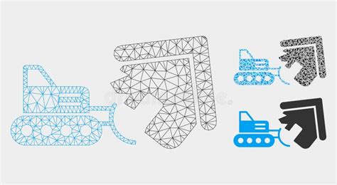 House Demolition Vector Mesh 2d Model And Triangle Mosaic Icon Stock Vector Illustration Of