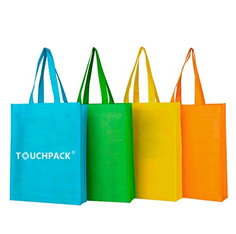 Custom Printed Promotional Pp Non Woven Tote Shopping Bags Touchpack