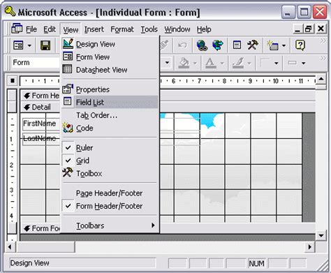 Microsoft Access Modify A Form