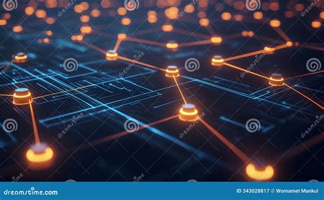 3d Cybersecurity Network Visualization Concept Stock Illustration Illustration Of Graphic