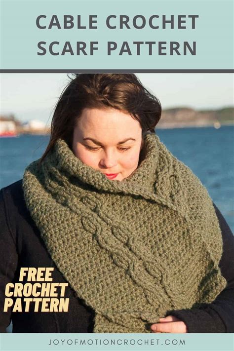 Cable Crochet Scarf Free Crochet Pattern • Quick
