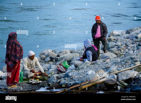 People Performing Shraddha Paying Homage To Ancestor In Baraha