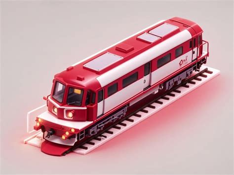 Premium Ai Image 3d Isometric Train On Gradient White Background