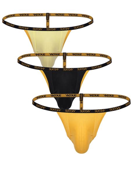 G String Multipack Trophy Black Gleaming Gold And Bronze Sukrew