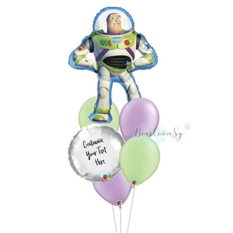 Buzz Lightyear Personalised Balloon Bouquet Bearloonsg