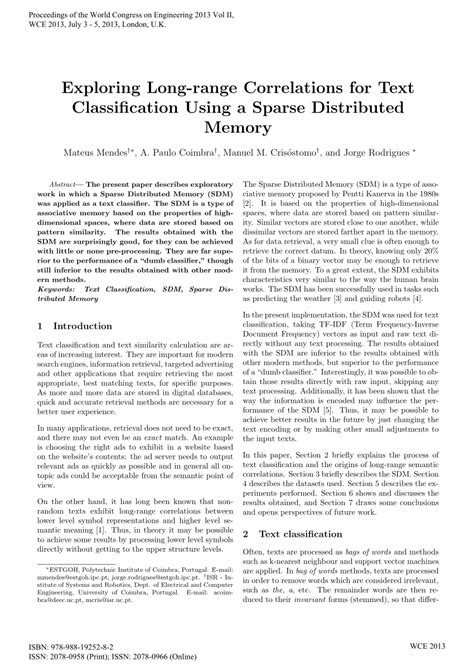 Pdf Exploring Long Range Correlations For Text Classification Using A