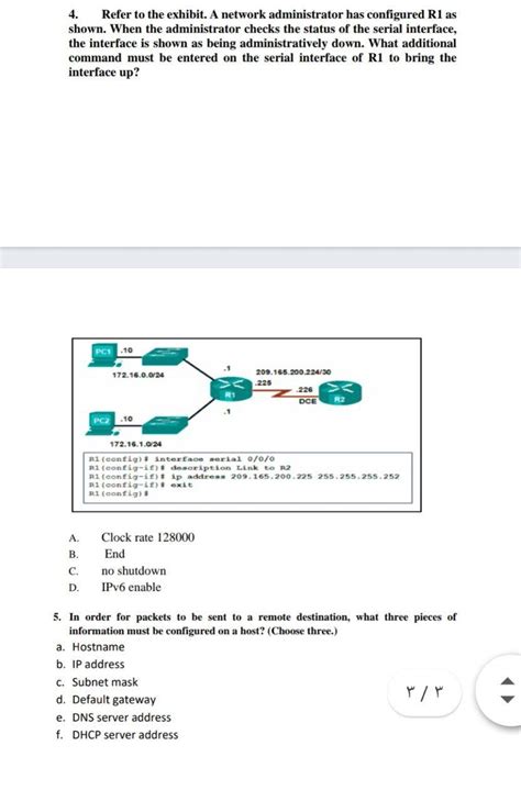 Solved 4 Refer To The Exhibit A Network Administrator Has
