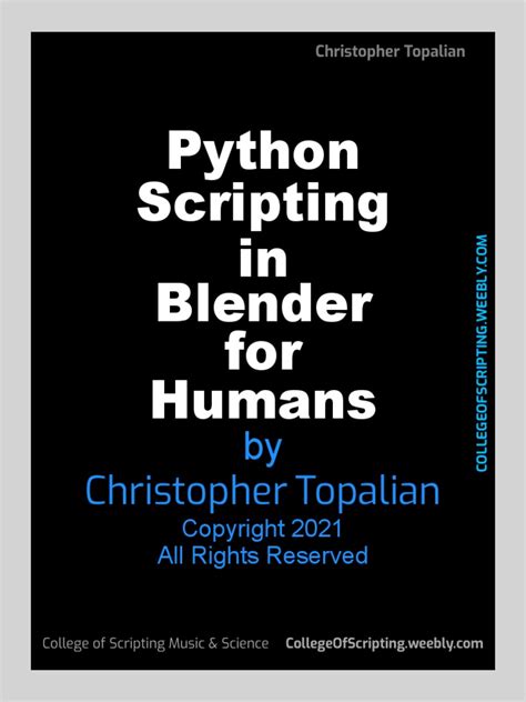python scripting in blender for humans by christopher topalian pdf