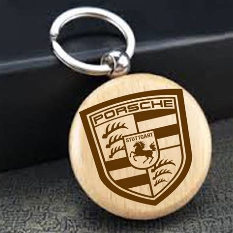 Porsche Wooden Keychain