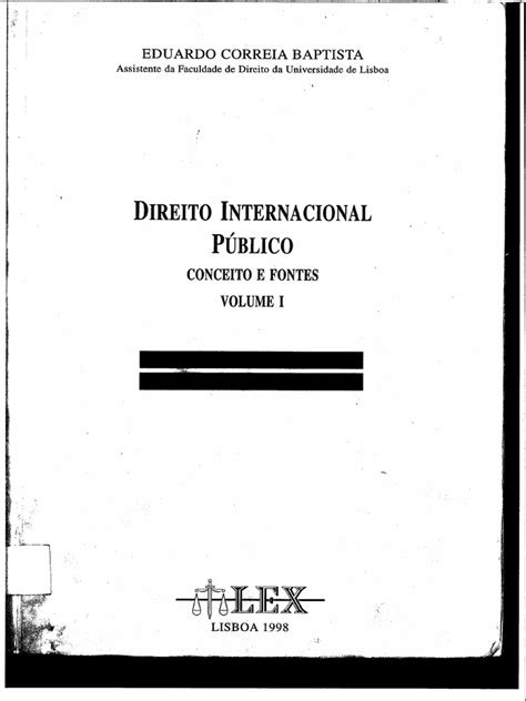 Eduardo Correia Baptista Direito Internacional Público Conceitos E