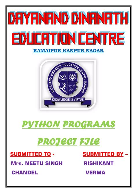 PYTHON PROGRAMS PDF