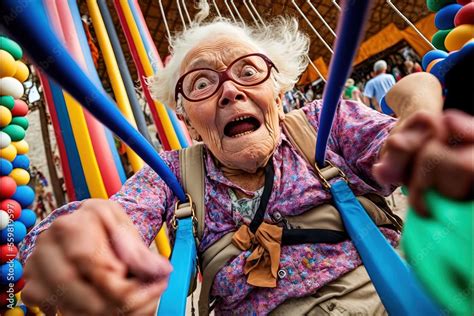 Old Woman Has An Extremely Fun Activity Generative Ai Funny Scene