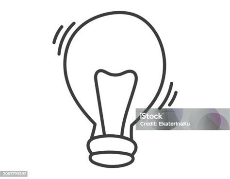 벡터 고립된 낙서 아이콘 의 백열 전구 Incandescent Bulb에 대한 스톡 벡터 아트 및 기타 이미지