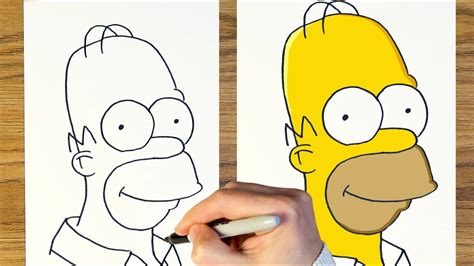 Homer Von Die Simpsons Zeichnen Homer Simpson Gezeichnet Raenj