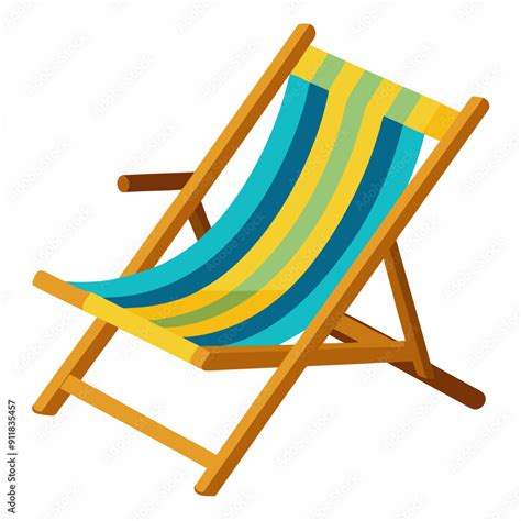 Beach Chair Summer Vector Illustration Logo Icon Clipart Design