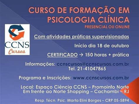 Curso De Formação Em Psicologia Clínica Cfp Cfp