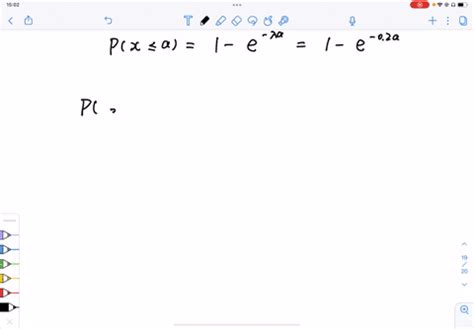 SOLVED Let x have an exponential distribution with λ 0 2 Find the probabilities P 3