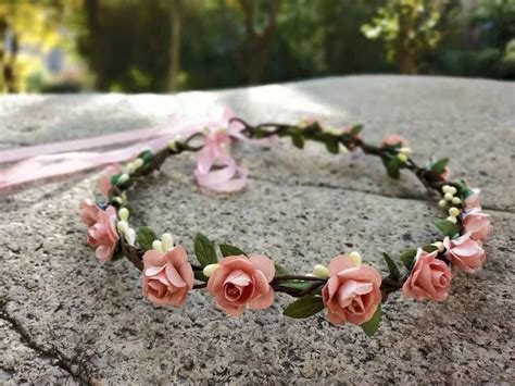 Bridal Flower Crown White Ivory Flower Girl Crown Bridal Etsy