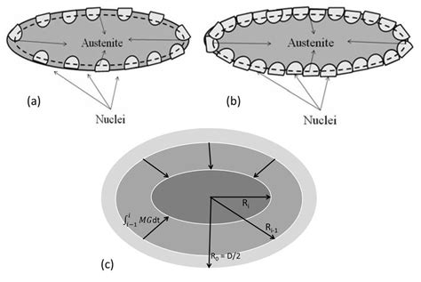 A Start Of Nucleation Hemispherical Nuclei Form At The Grain