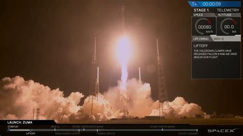 Spacex Launches Secret Government Payload Codenamed Zuma Into Orbit