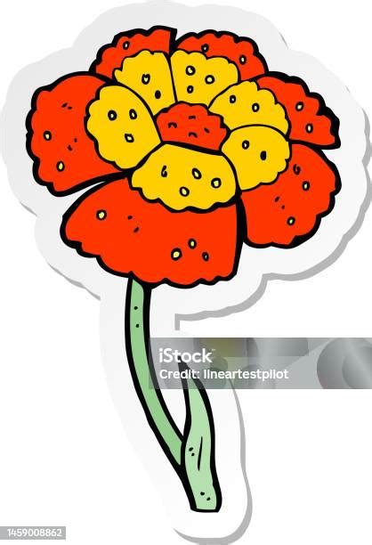 만화 꽃의 스티커 귀여운에 대한 스톡 벡터 아트 및 기타 이미지 귀여운 기이함 꽃 식물 Istock