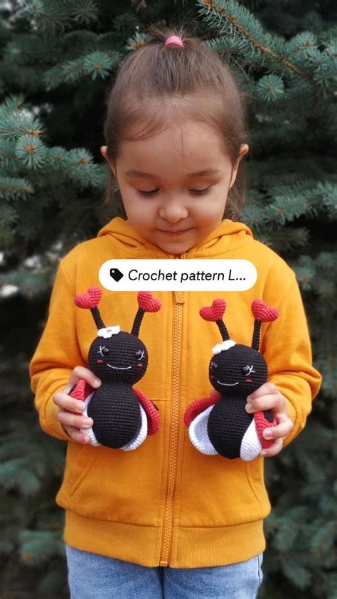 Crochet Ladybug Pattern Amigurumi Cute Bug Pattern Pdf Crochet Rattle