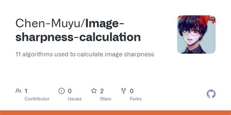 Github Chen Muyu Image Sharpness Calculation 11 Algorithms Used To Calculate Image Sharpness
