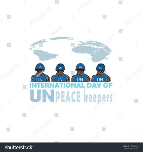 International Day Un Peacekeepers Web Banner Stock Vector Royalty Free