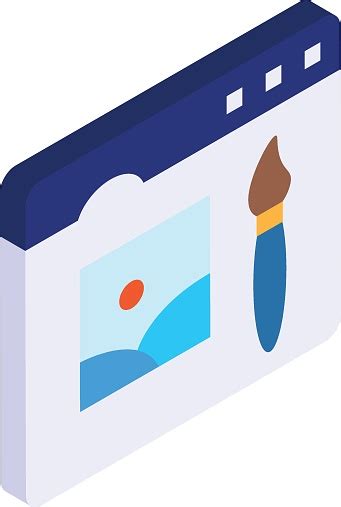 브라우저 기본 페인트 브러시 도구 아이소 메트릭 개념 디지털 아트웍 프로그램 벡터 평면 디자인 웹 디자인 및 개발 기호 사용자 인터페이스 또는 그래픽 기호 웹 사이트