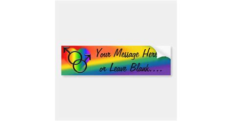 Gay Pride Bumper Sticker Rainbow Man Love Sticker Zazzle