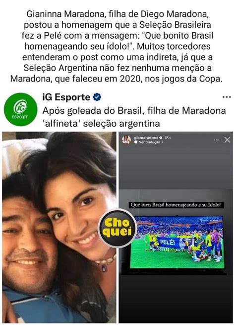 Gianinna Maradona Filha De Diego Maradona Postou A Homenagem Que A