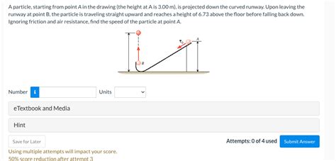 Solved A Particle Starting From Point A In The Drawing The Chegg