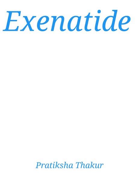 Exenatide Pdf