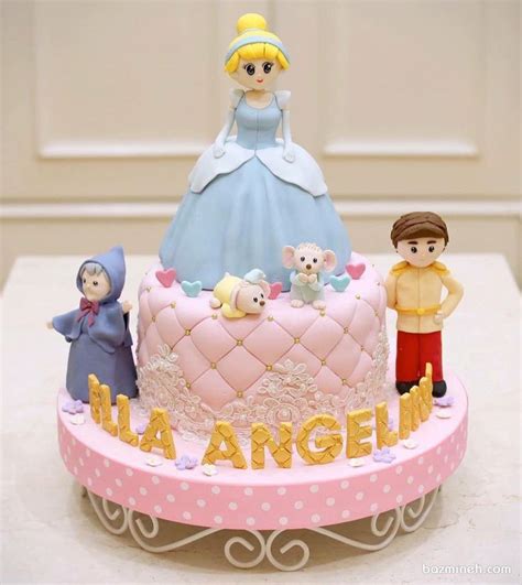 مینی کیک فانتزی جشن تولد دخترونه با تم سیندرلا A Birthday Cake