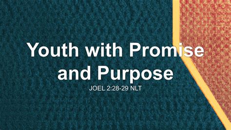 Youth With Promise And Purpose Sermon By Sermon Research Assistant