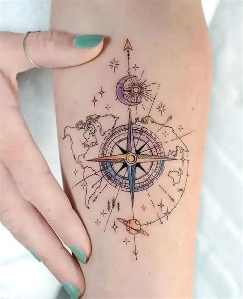 Not All Who Wander Are Lost Compass Tattoo