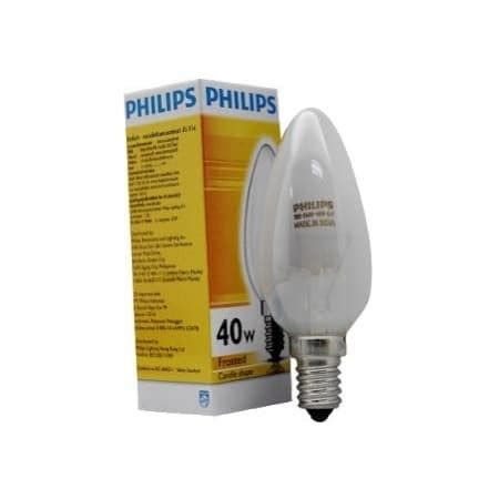 Jual Bohlam Lampu Pijar Philips Candle 40W 40Watt 40 Watt Frosted Kaca Es Kota Bandung Jumbo