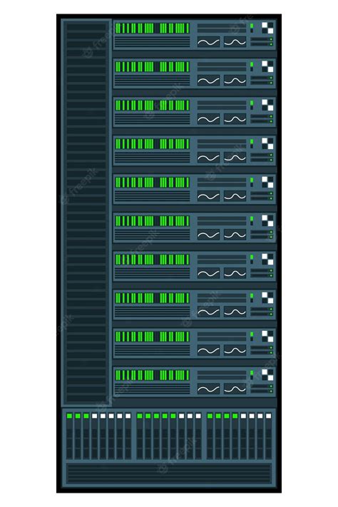 Premium Vector Server Rack Server Room Data Center Network Server Isolated Server In Flat
