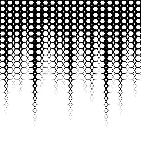 Background With Gradient Of Black And White Hexes Stock Vector