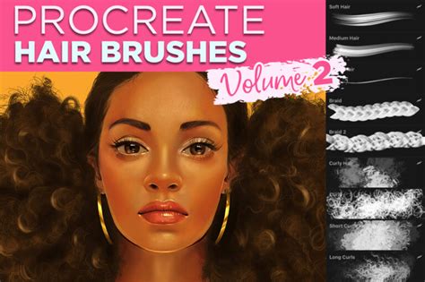 HAIR Brushes For Procreate Free And Premium BrushWarriors Afro Hair