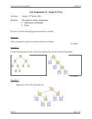 Deque Trees Operations And Traversals Lab Assignment Course Hero