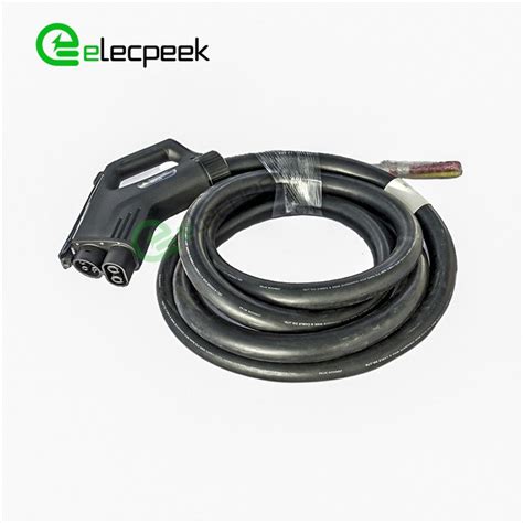 Ccs Combo1 Charging Plug Connector Single Phase Ev Quick Charger 5m Cable Ip65 Elecpeek