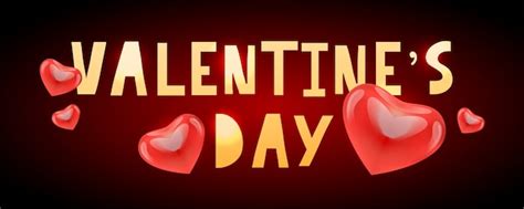 해피 발렌타인 데이 텍스트 빨간색 그라데이션 배경에 손으로 글자 타이포그래피 포스터 벡터 일러스트 레이 션 로맨틱 견적 엽서 카드 초대장 배너 템플릿 프리미엄 벡터