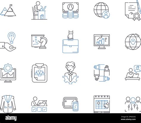 Corporation Department Outline Icons Collection Corporate Department