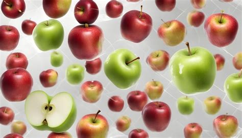 Premium Photo A Picture Of Apples With A Green Apple In The Middle