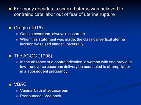 Uterine Rupture During Vbac
