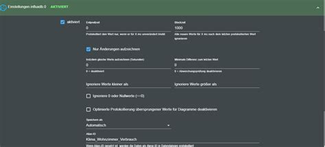 influxdb 1 datenpunkt mehrere adapter